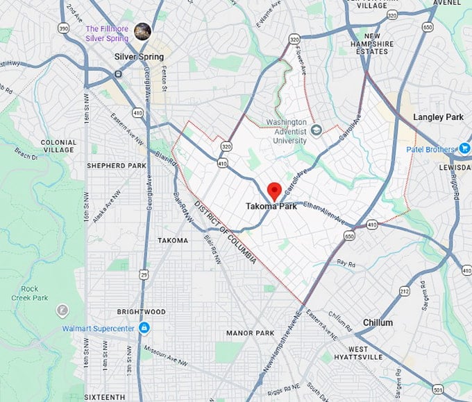 16. takoma park map