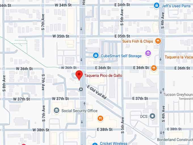 16. taqueria pico de gallo map