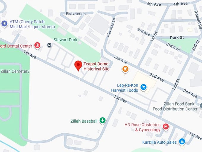 16. teapot dome historical site map