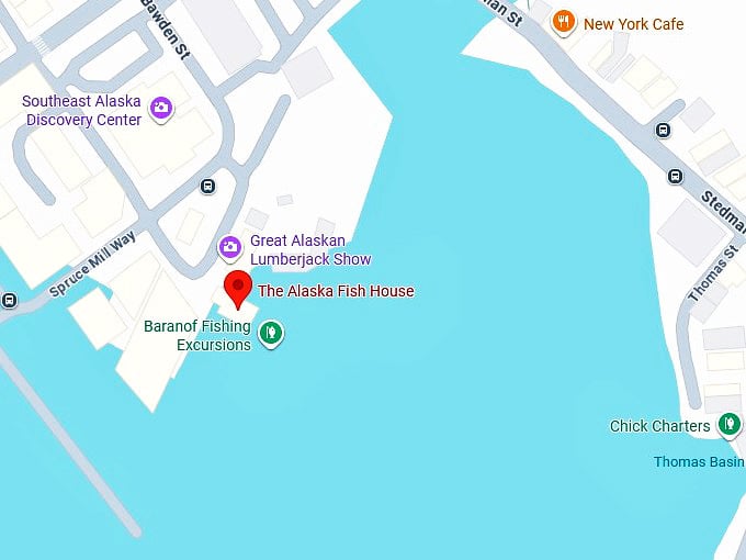 the alaska fish house map