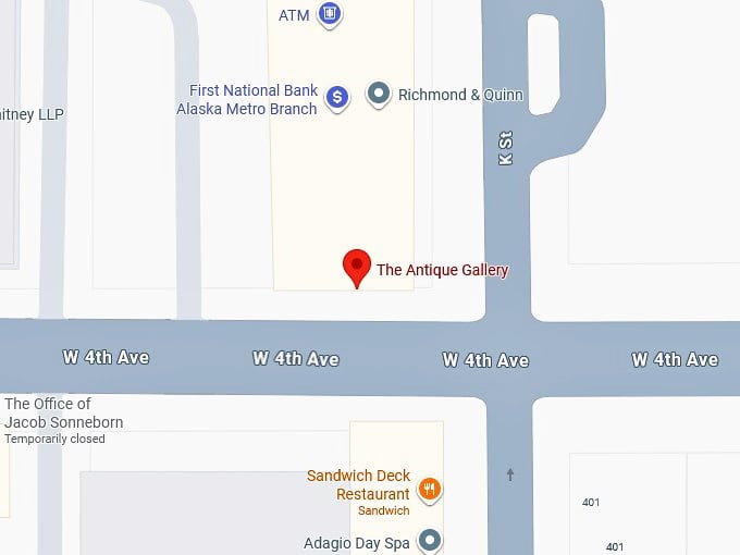 16. the antique gallery map