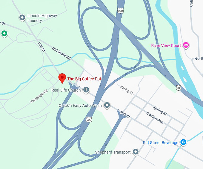 16. the big coffee pot map