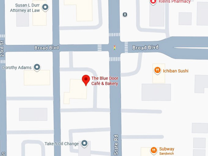 16. the blue door caf&eacute; & bakery's map