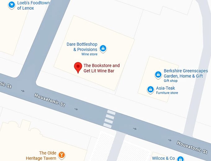 16. the bookstore and get lit wine bar map