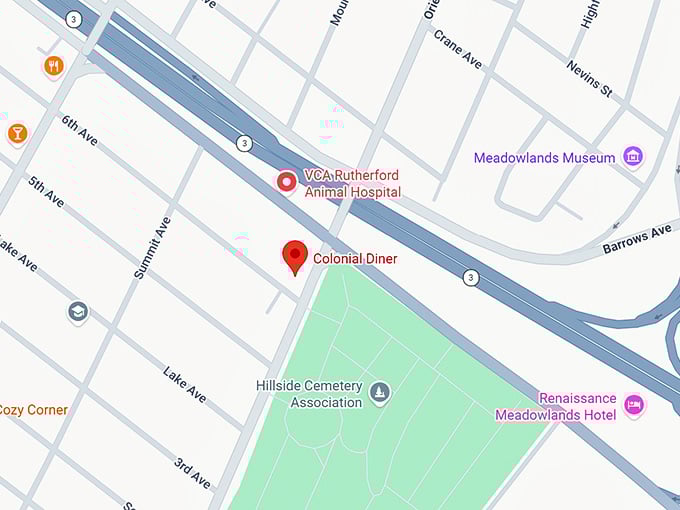 the colonial diner map