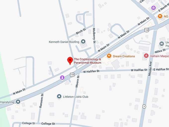 the cryptozoology & paranormal museum map