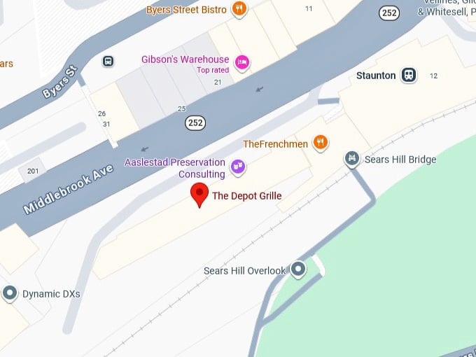 16. the depot grille's map