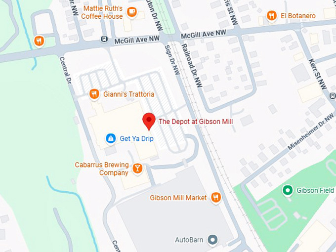 16. the depot at gibson mill map