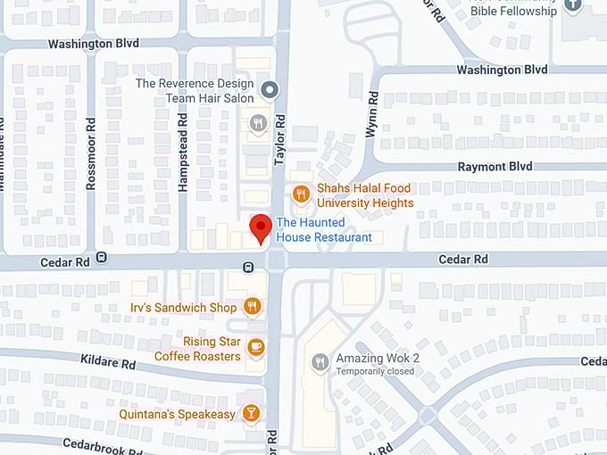 16. the haunted house restaurant map