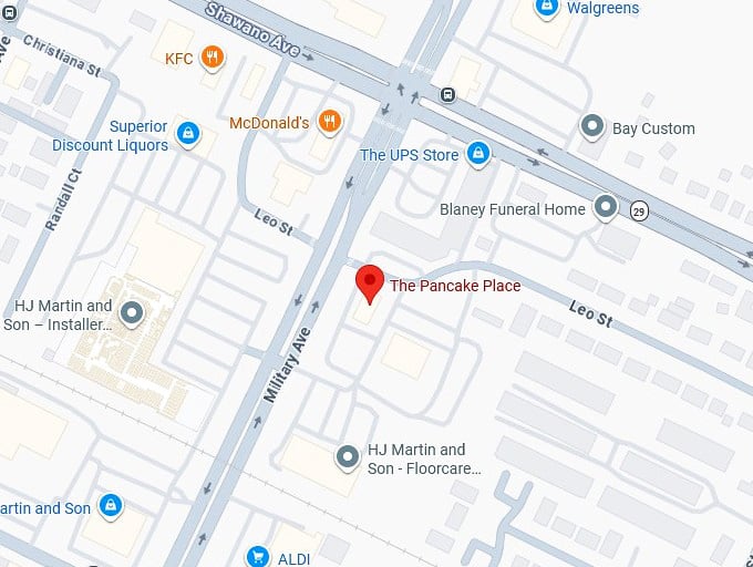 16. the pancake place's map