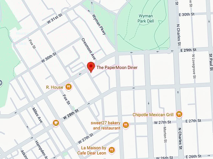 16. the papermoon diner map