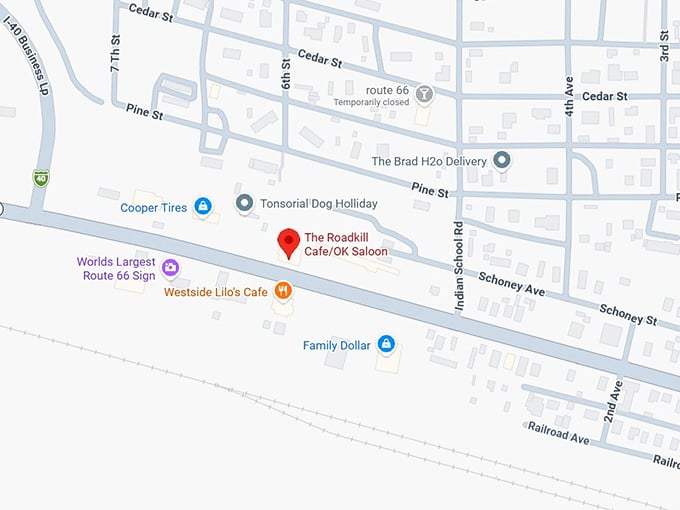 16. the roadkill cafe o.k. saloon map