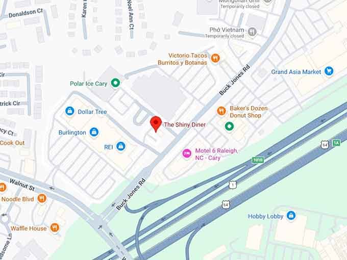 16. the shiny diner map