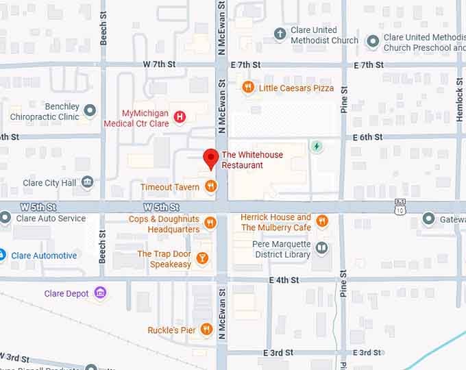 16. the whitehouse restaurant map