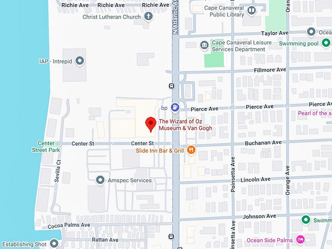 the wizard of oz museum & van gogh map