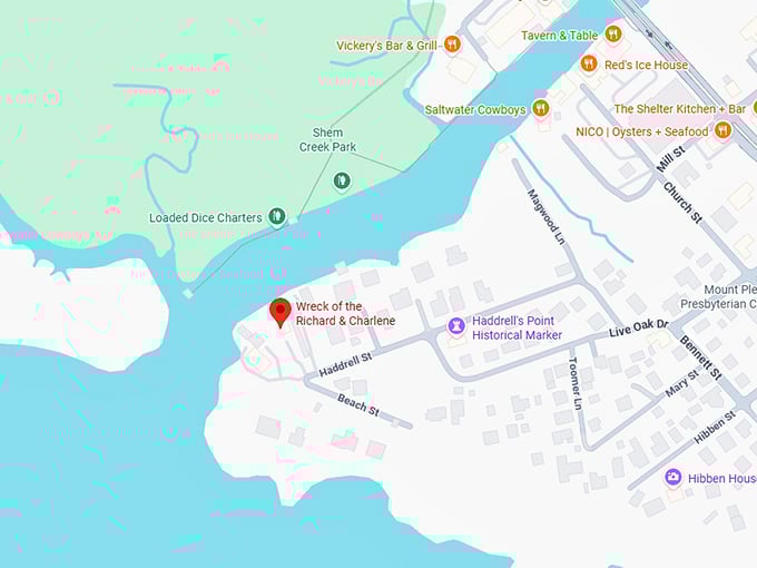 16. the wreck of the richard & charlene map