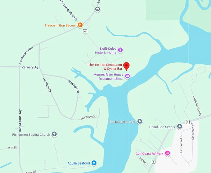 16. tin top restaurant map