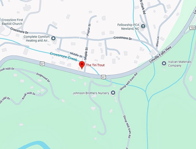 16. tin trout restaurant map