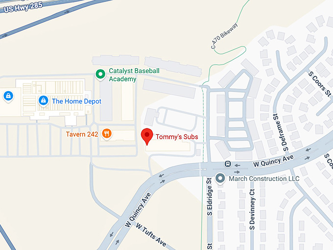 16. tommy's subs map