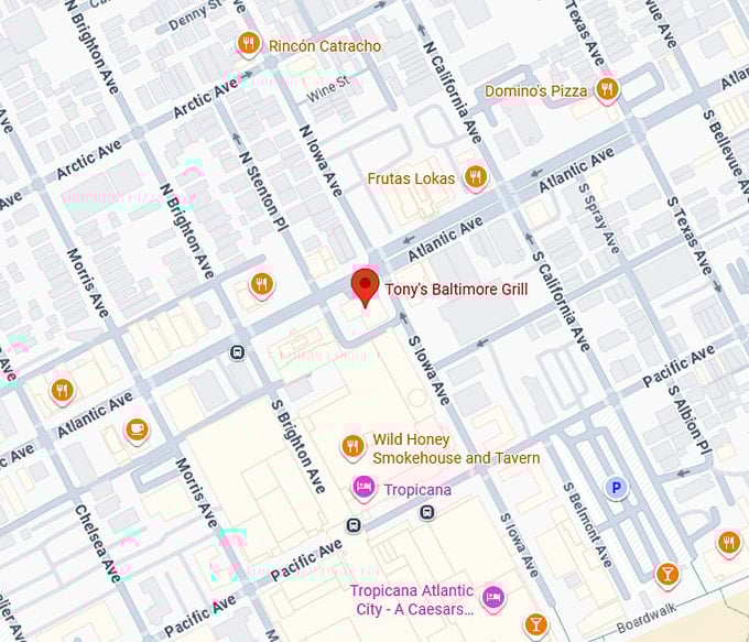 16. tony’s baltimore grill map