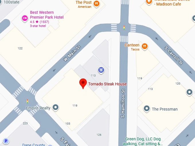 16. tornado steak house's map