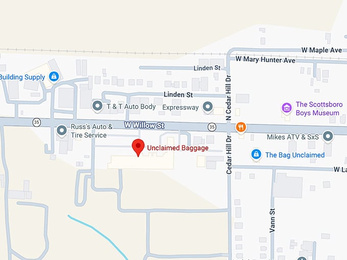 16. unclaimed baggage map