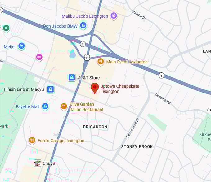 16. uptown cheapskate lexington map