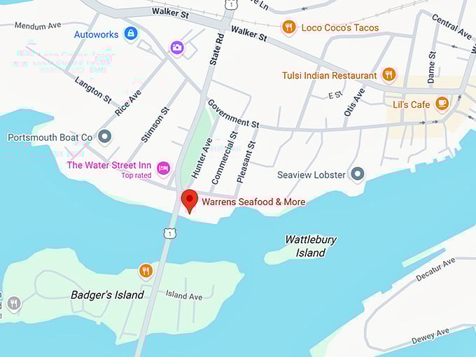 warrens seafood & more map