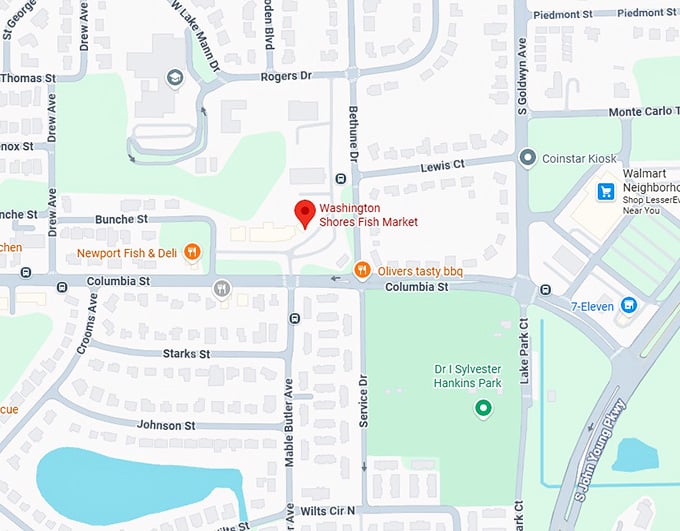 16. washington shores fish market map