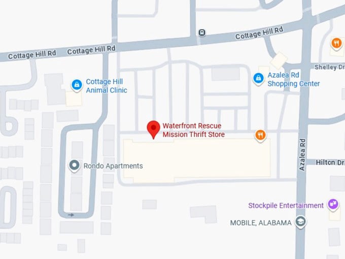 16. waterfront rescue mission thrift store map