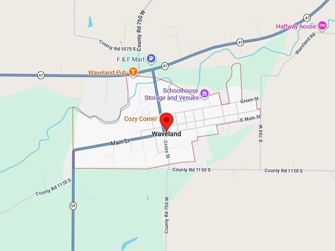 16. waveland, in map