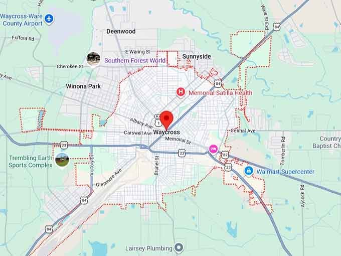 16. waycross, ga map