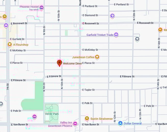 16. welcome diner map