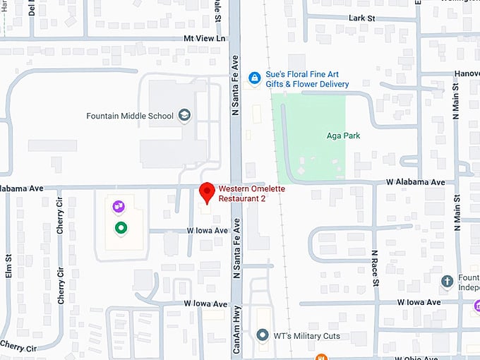 16. western omelette restaurant 2 map