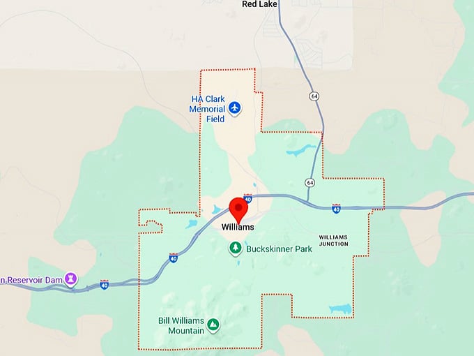 16. williams, az map