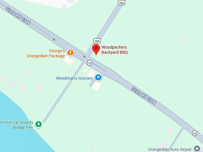 16. woodpeckers backyard bbq's map