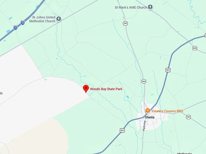 16. woods bay state park map