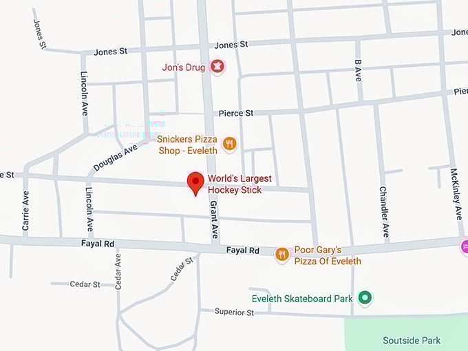 16. world's largest hockey stick map