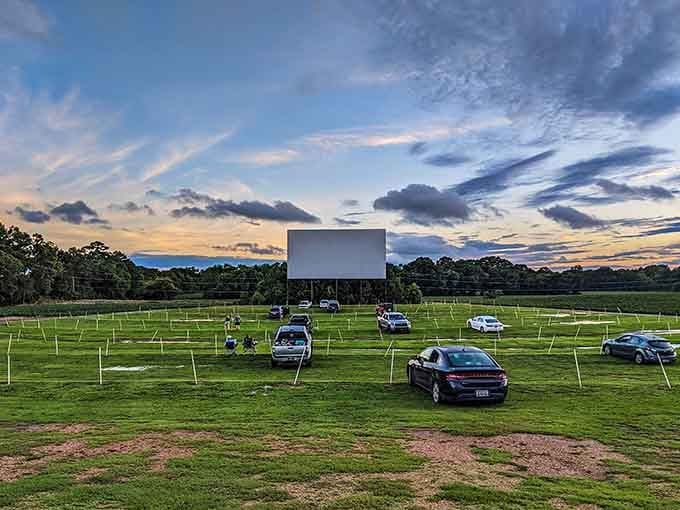 That sunset sky painting the horizon proves Mother Nature knows how to set the stage for showtime perfectly.