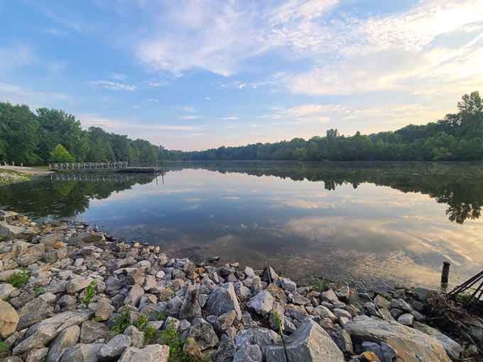When the water mirrors the sky this perfectly, you've found nature's own meditation room with a view.