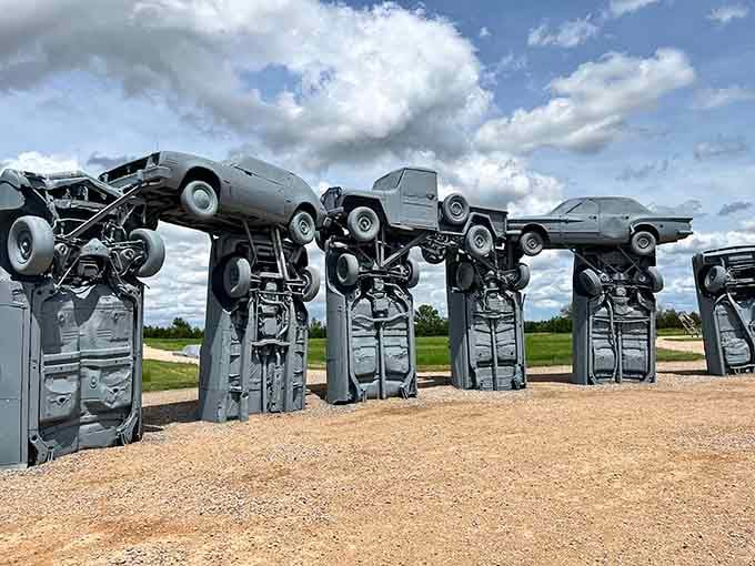 American ingenuity at its finest! Old cars reach for the Nebraska sky in this quirky homage to ancient Stonehenge.