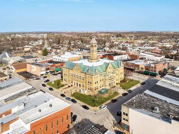 That stunning courthouse with the green copper roof is Charleston's crown jewel, standing proud over the town square.