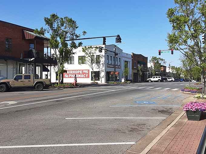 Bright blooms and brick sidewalks welcome you to downtown streets where every storefront tells a story.