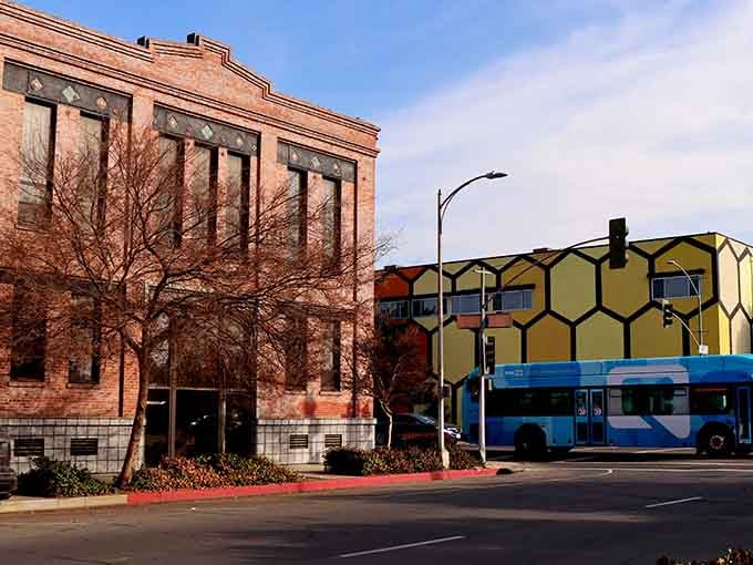 Downtown Fresno mixes historic brick buildings with modern street art, creating a visual conversation between past and present.