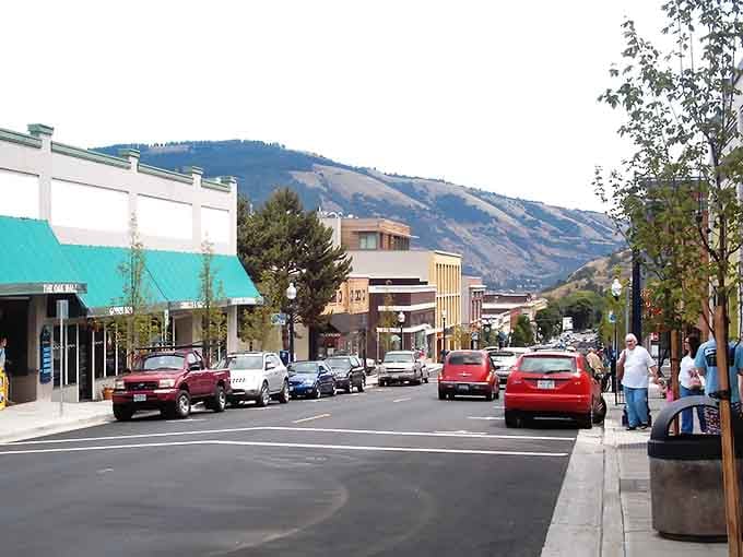 Hood River's downtown stretches beneath rolling hills like a postcard that somehow got better in person.
