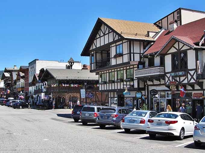 Bavarian architecture meets Pacific Northwest mountains, creating a downtown that looks like Julie Andrews might skip through any moment.