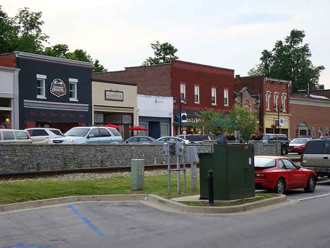 Classic storefronts line this peaceful street where parking is plentiful and the pace is wonderfully unhurried.