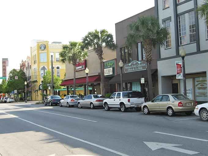 Downtown Ocala's colorful storefronts and swaying palms create a Main Street USA vibe that Walt Disney would've loved.