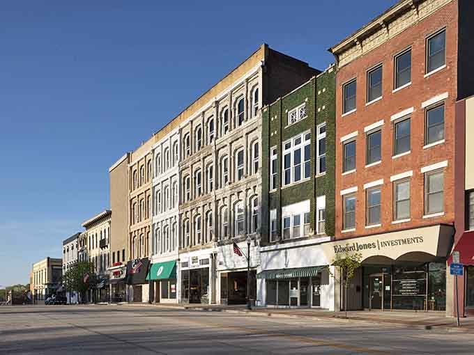 Downtown Quincy's historic brick buildings stand like proud sentinels, whispering tales of Mississippi River commerce.
