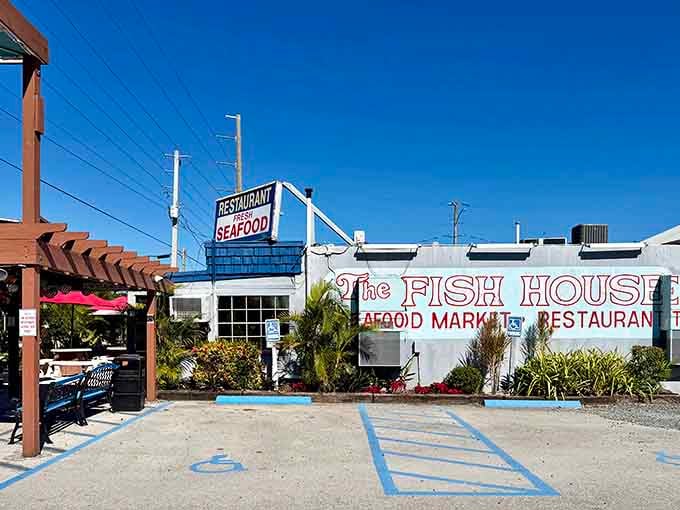 The Fish House's unassuming exterior hides seafood treasures that would make Neptune himself swim over for dinner!
